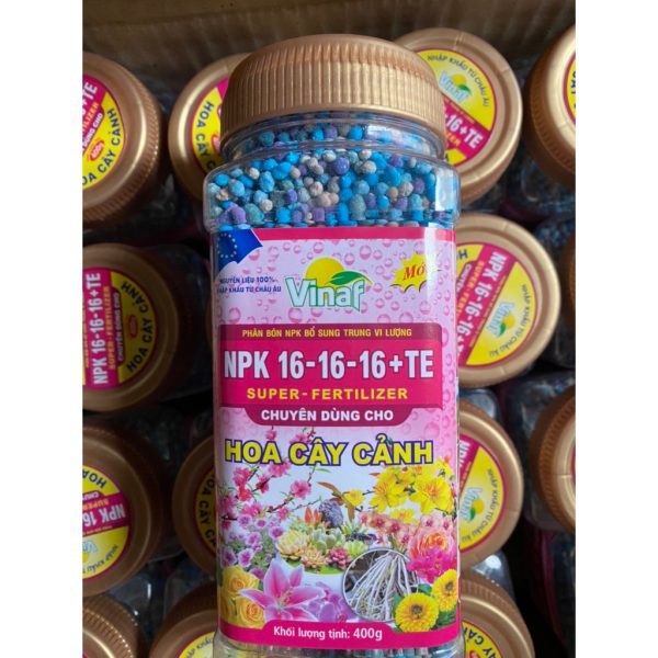 Phân bón NPK 16-16-16 + TE, phân 4 màu Vinaf chuyên dùng cho hoa, cây cảnh lọ 400gr - Cửa hàng ...